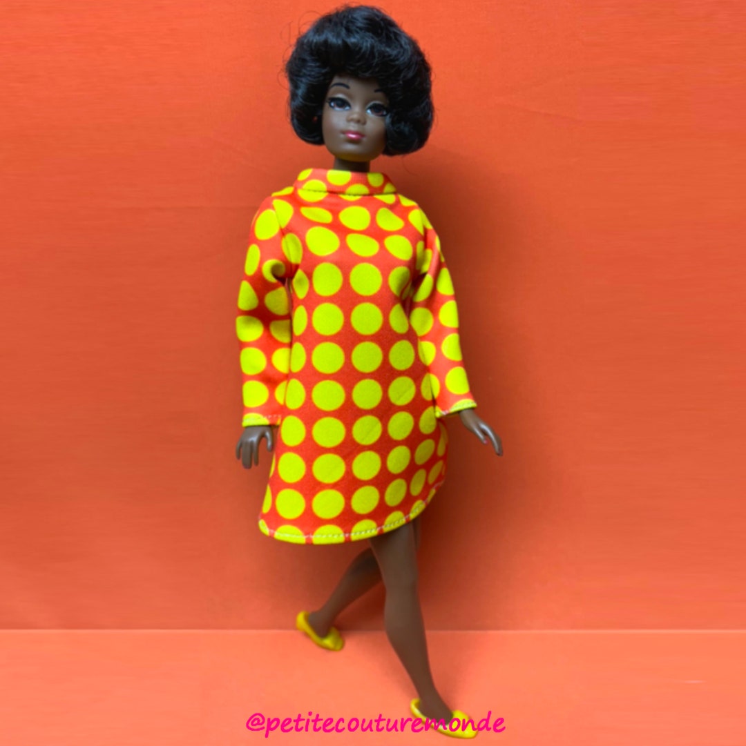 Mod Barbie a-line Cut N Sew Dress DIY Doll Dress Sewing Panel Integrity ...