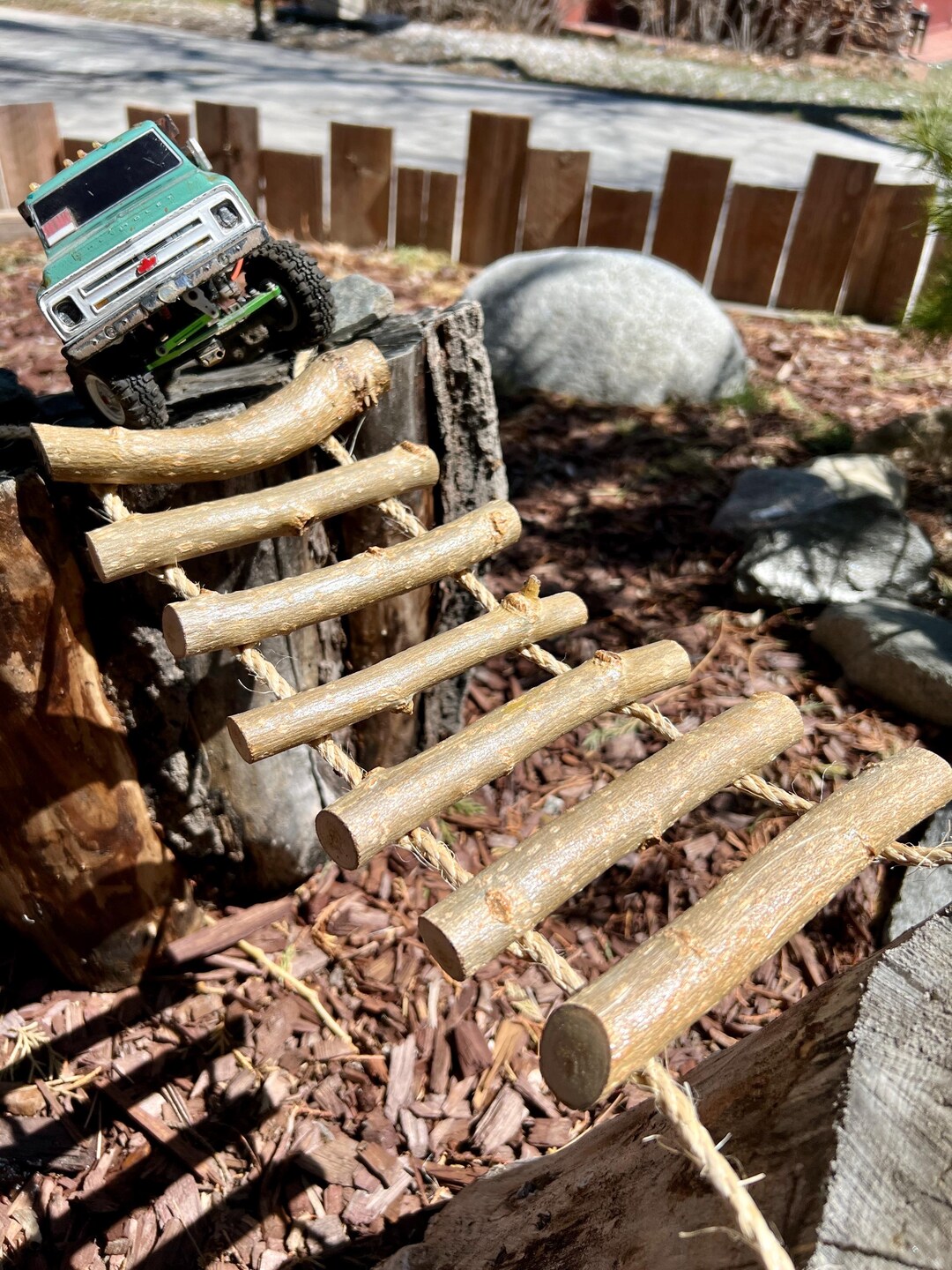 Rock Crawler Bridge 1 Foot (12”) Blue Poplar Whole Log for Rcs 1/24, 1/ ...