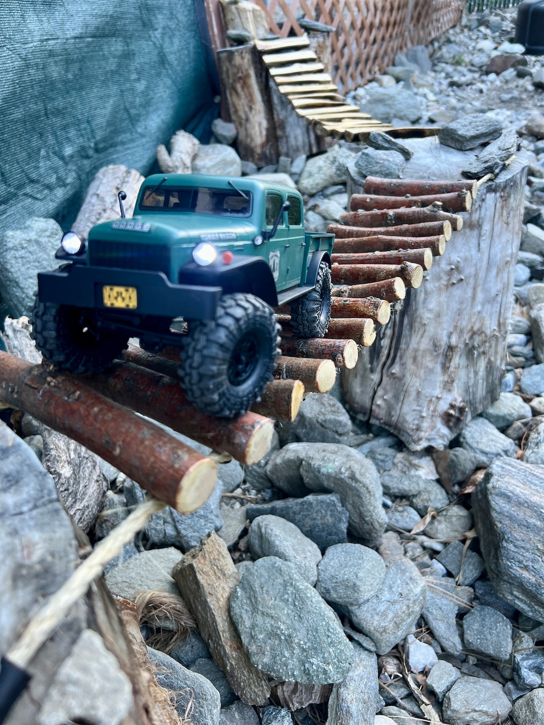 Rock Crawler Bridge 2 1/2 Foot (26”) Red Pine Round Log for Rcs 1/24, 1 ...