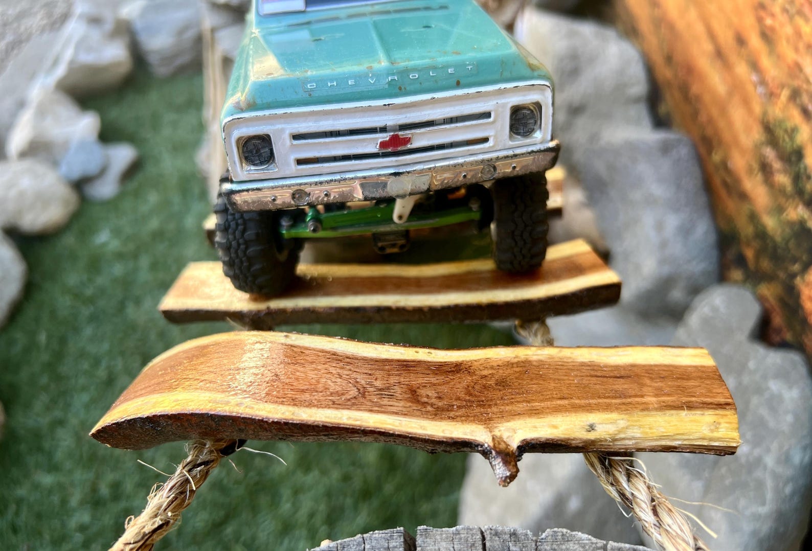 1/24, 1/18 RC SCX24 Rock Crawler Obstacle Bridge Honey Misquite 1 Foot ...