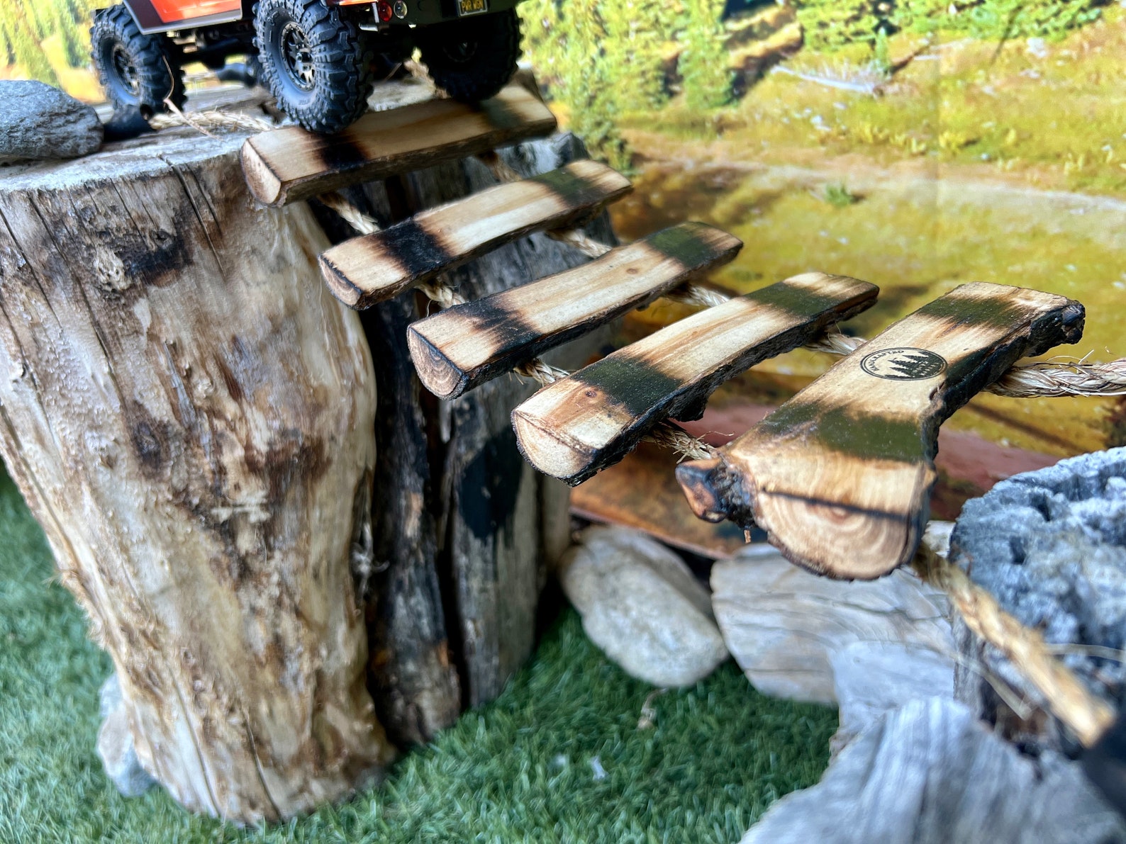 1/24, 1/18 RC Rock Crawler Bridge burnt Tracks 1 Cottonwood Obstacle ...