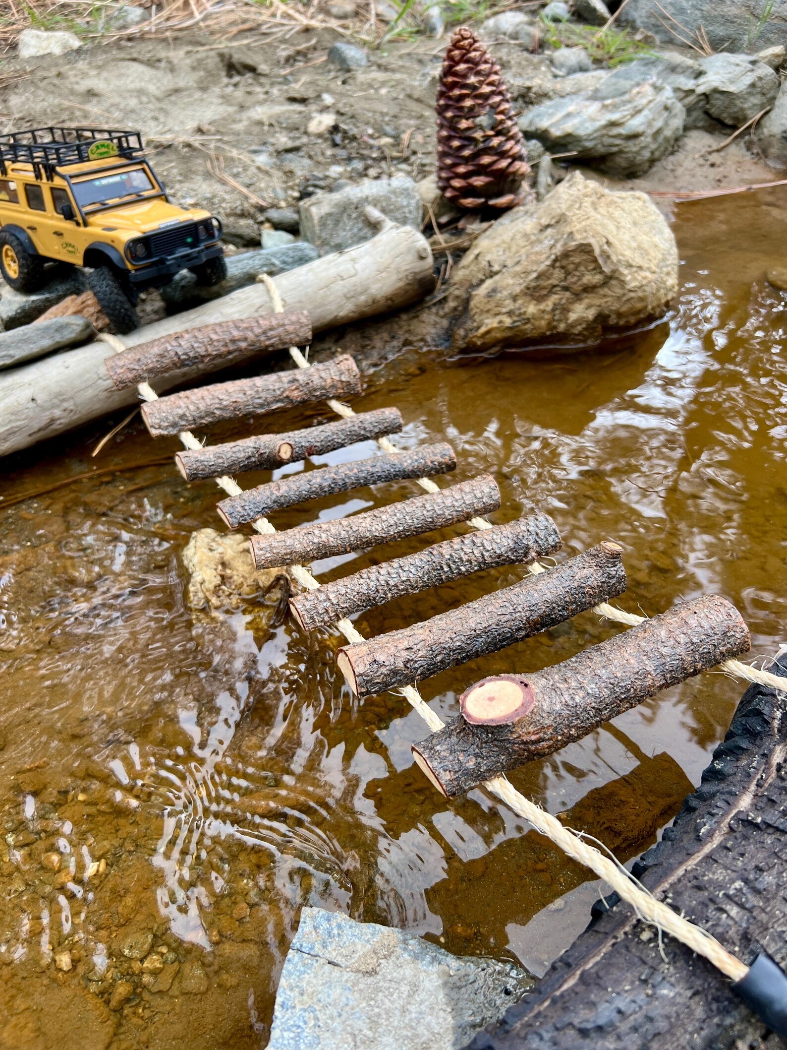 1/24, 1/18 RC Rock Crawler Bridge 1 1/2 Foot Rattlesnake Bark (17 ...