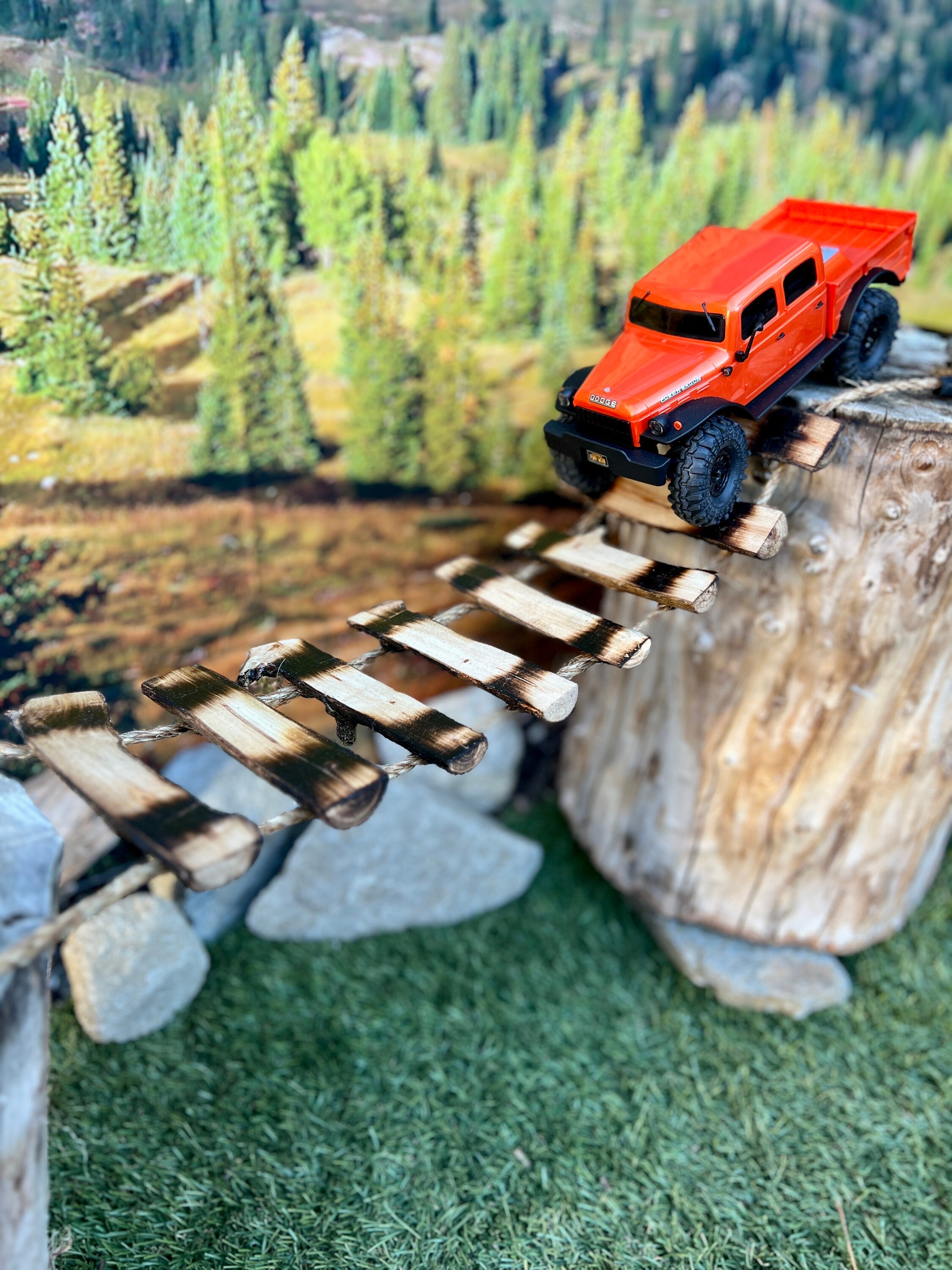 1/24, 1/18 RC Rock Crawler Bridge burnt Tracks 1 1/2cottonwood Obstacle ...