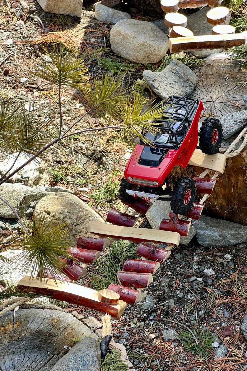 Rock Crawler Bridge 18 Gap Pine for Rcs 1/24, 1/18 SCX24 Obstacle ...