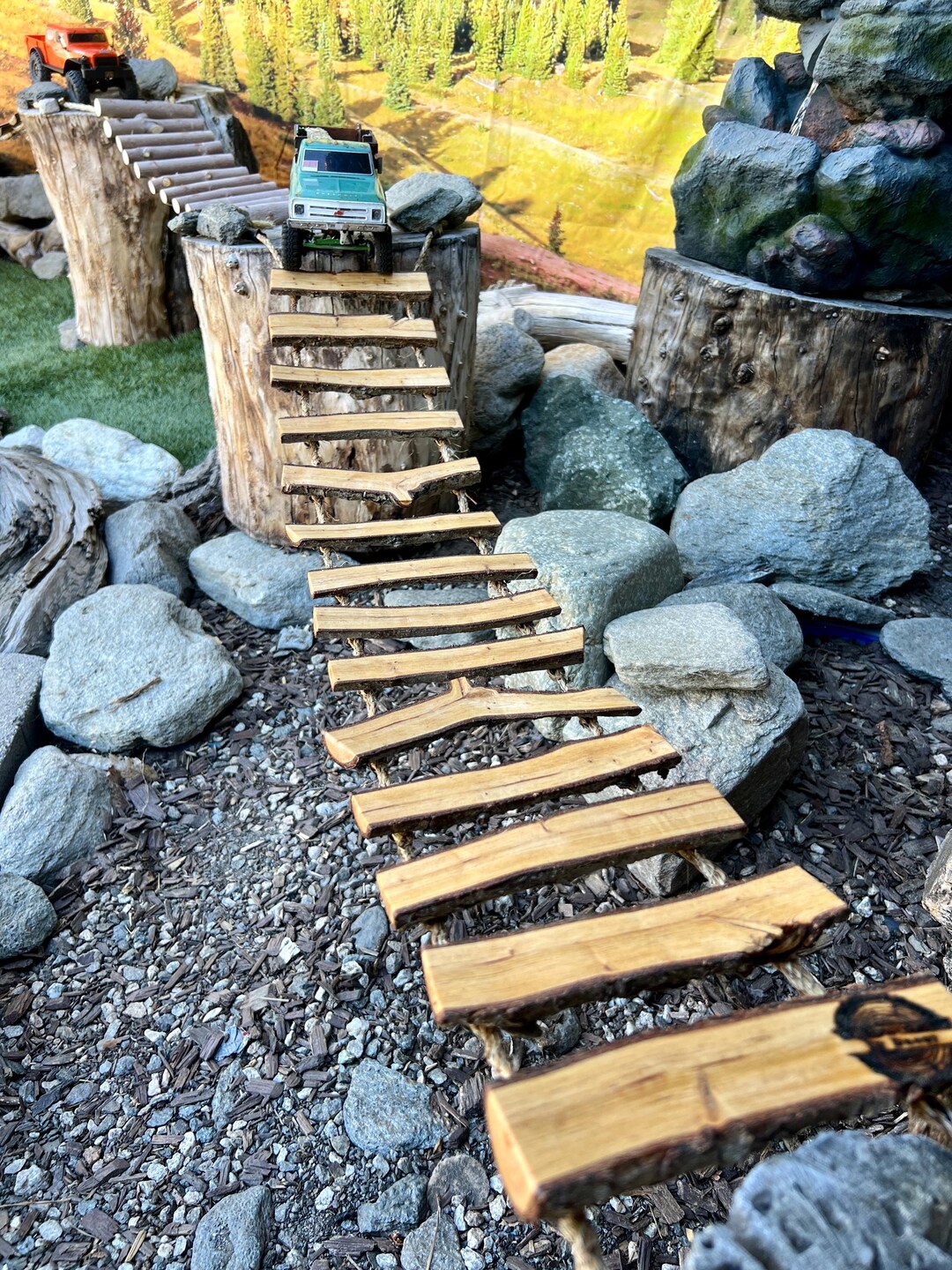 1/24, 1/18 RC Rock Crawler Bridge 3 Foot Cottonwood Obstacle Accessory ...