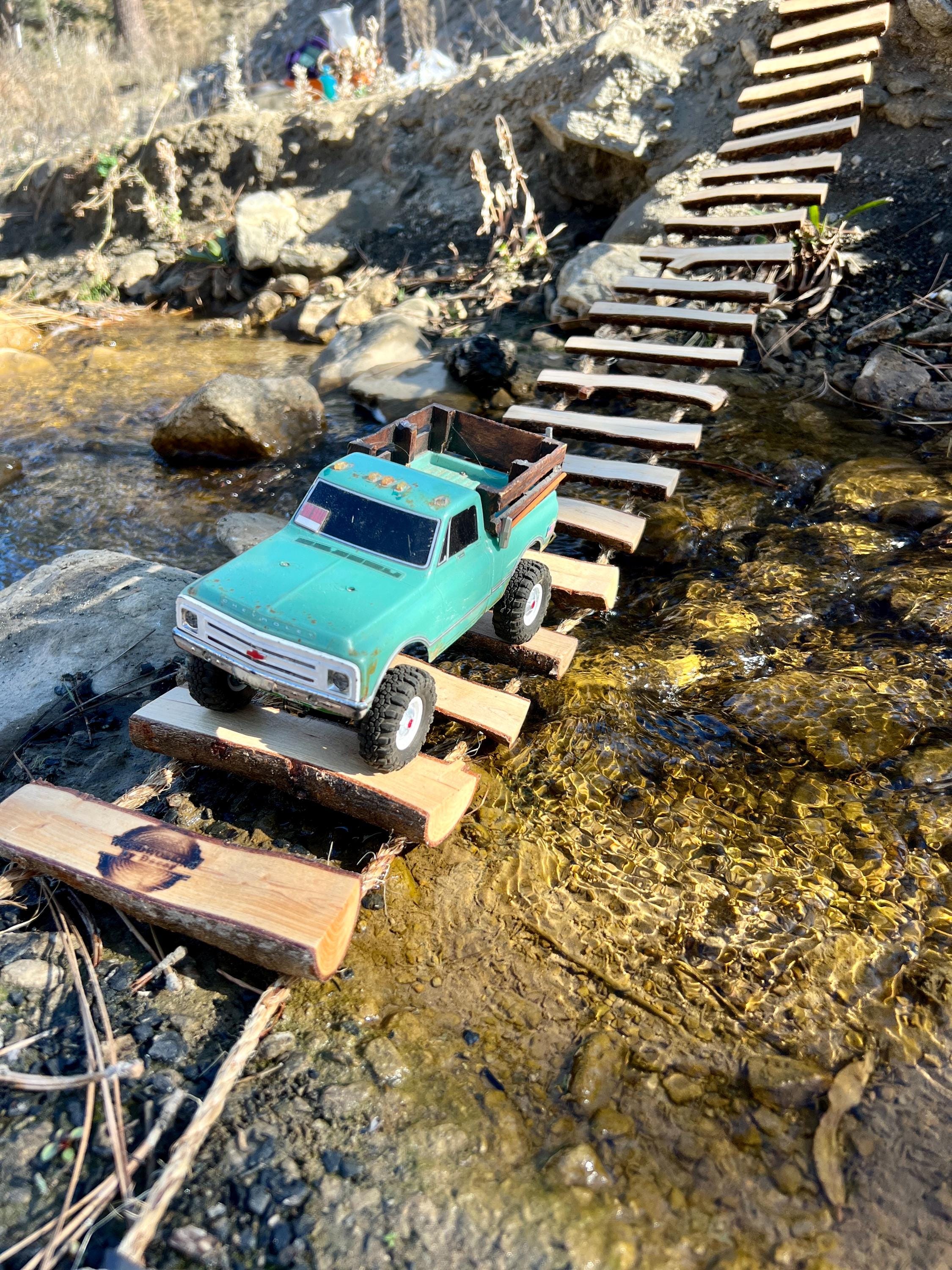 Rock Crawler Bridge 5 Foot Cottonwood Polyacrylic Stain. RC 1/24, 1/18 ...