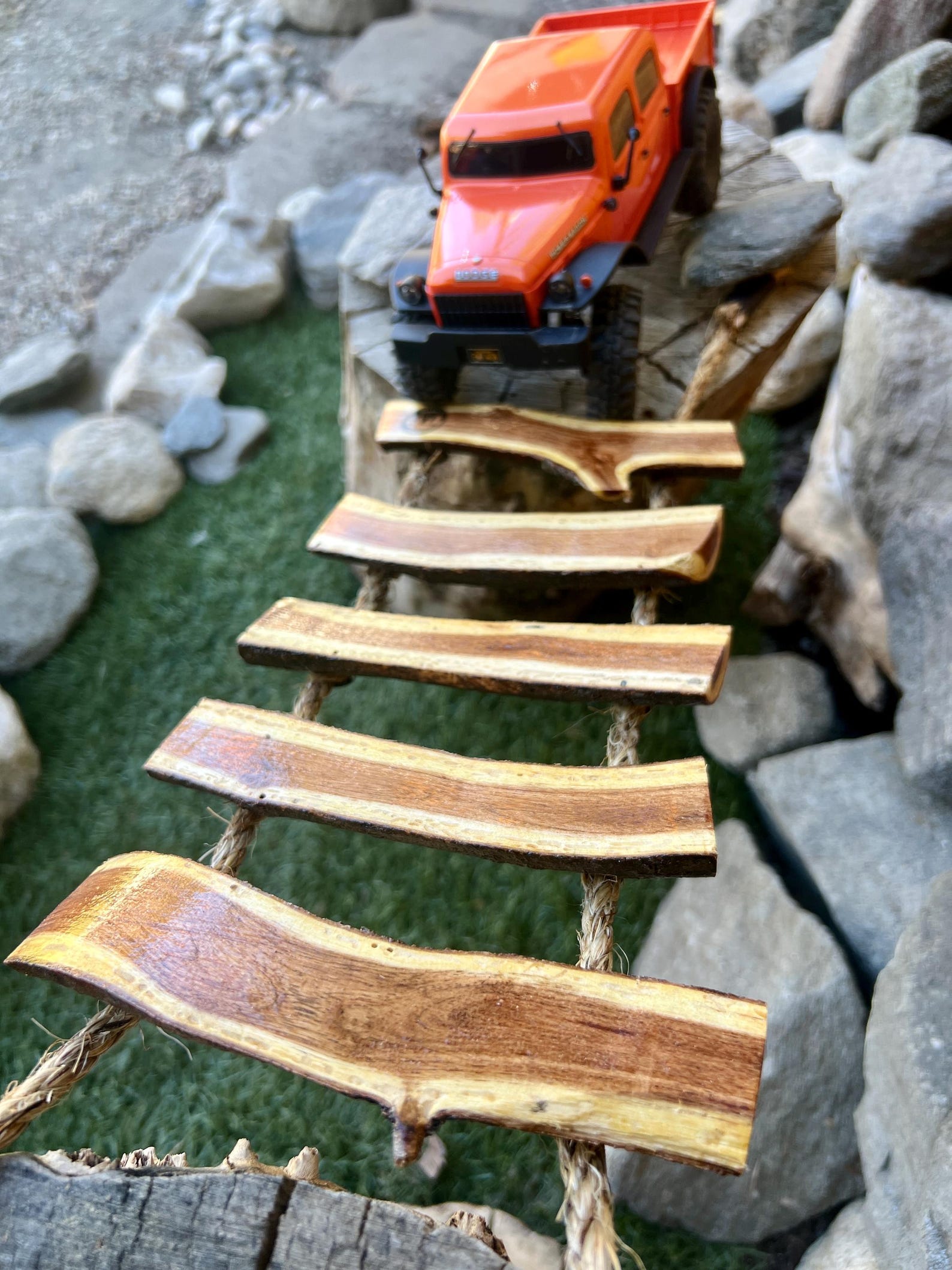 1/24, 1/18 RC SCX24 Rock Crawler Obstacle Bridge Honey Misquite 1 Foot ...