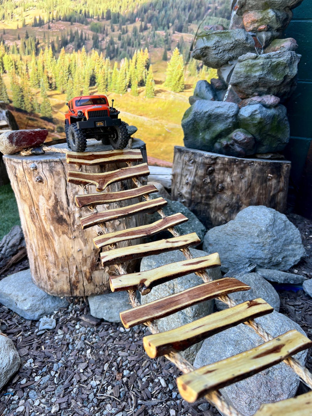 1/24, 1/18 RC SCX24 Rock Crawler Obstacle Bridge Honey Misquite 2 1/2 ...