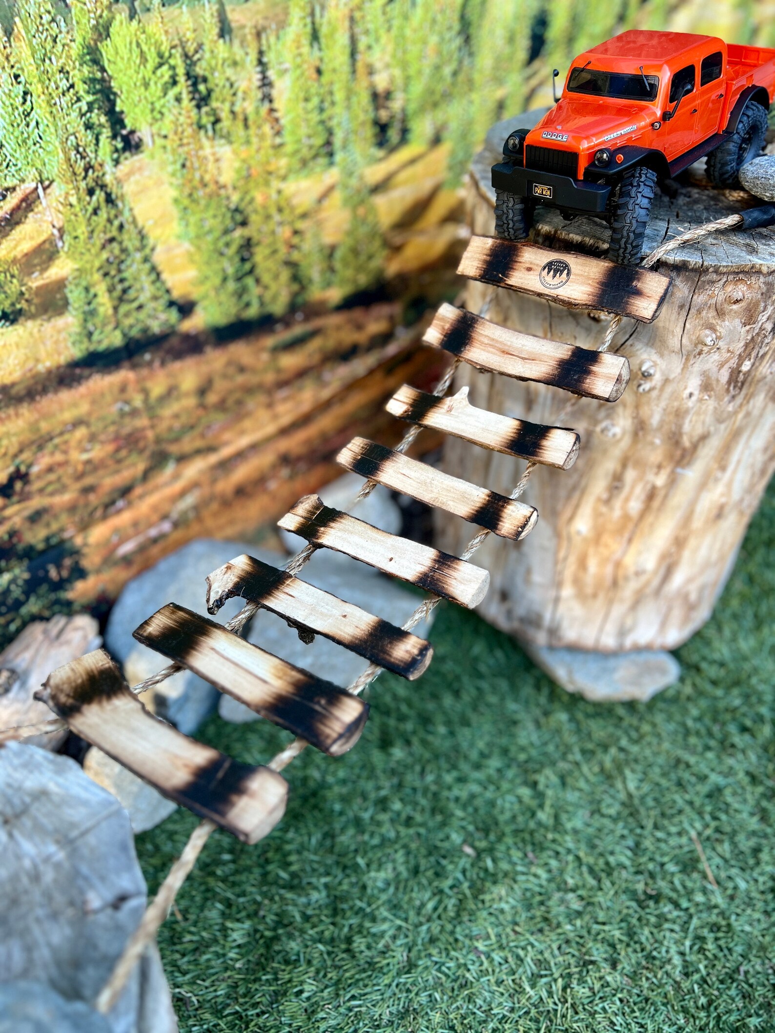 1/24, 1/18 RC Rock Crawler Bridge burnt Tracks 1 1/2cottonwood Obstacle ...