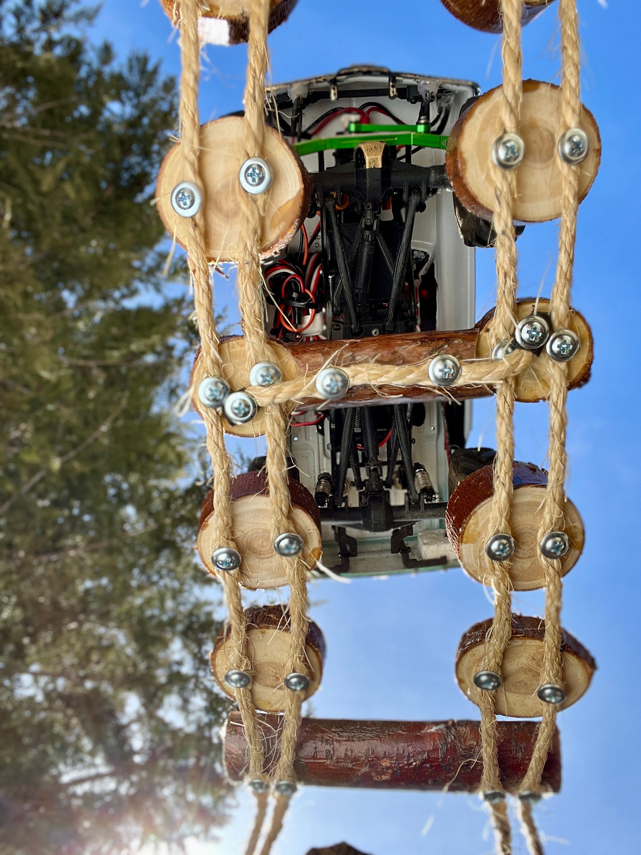 Rock Crawler Bridge 18 'round Applewood' 1 for Rcs 1/24, 1/18 SCX24 ...