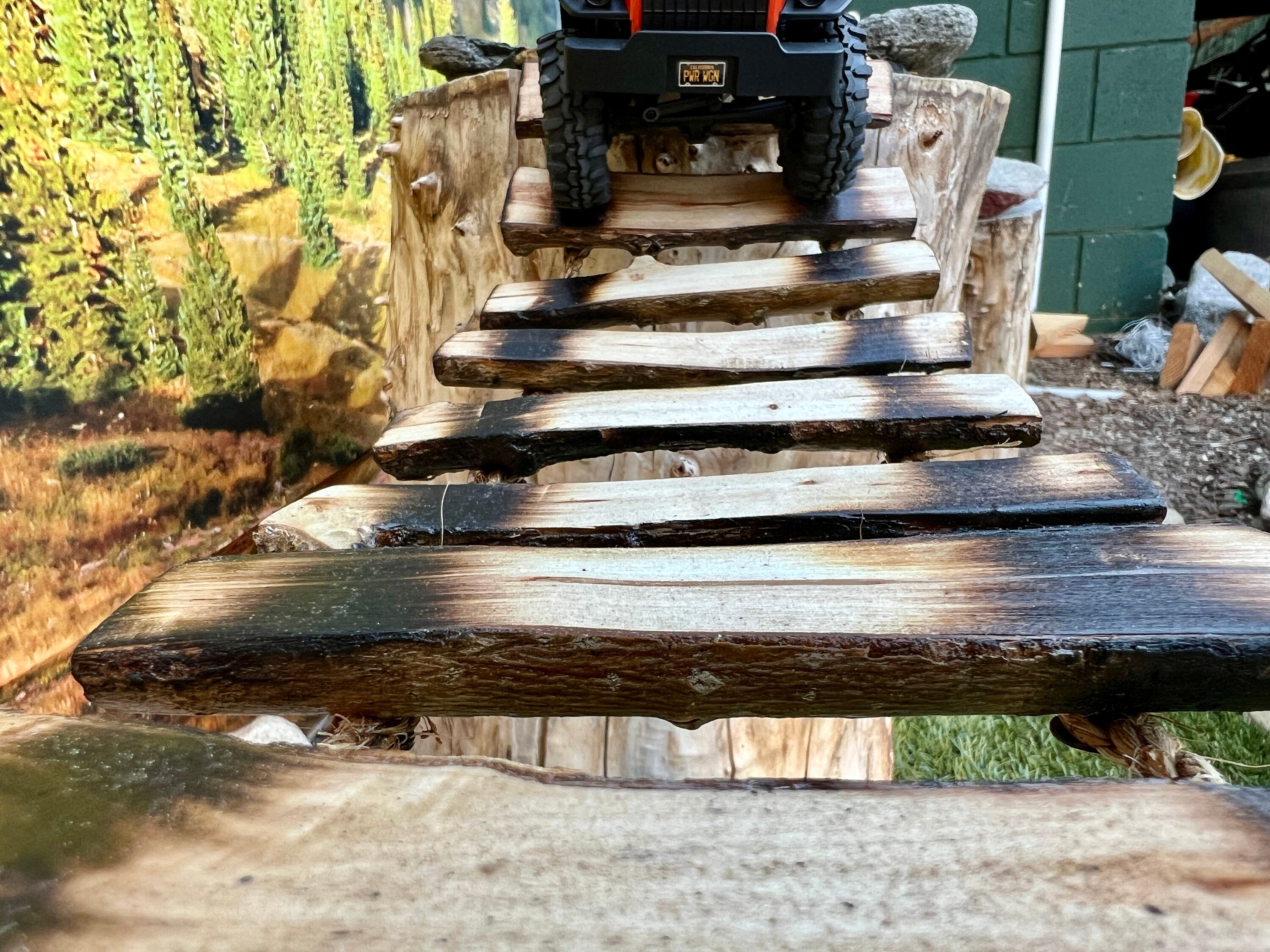 1/24, 1/18 RC Rock Crawler Bridge burnt Tracks 1 1/2cottonwood Obstacle ...