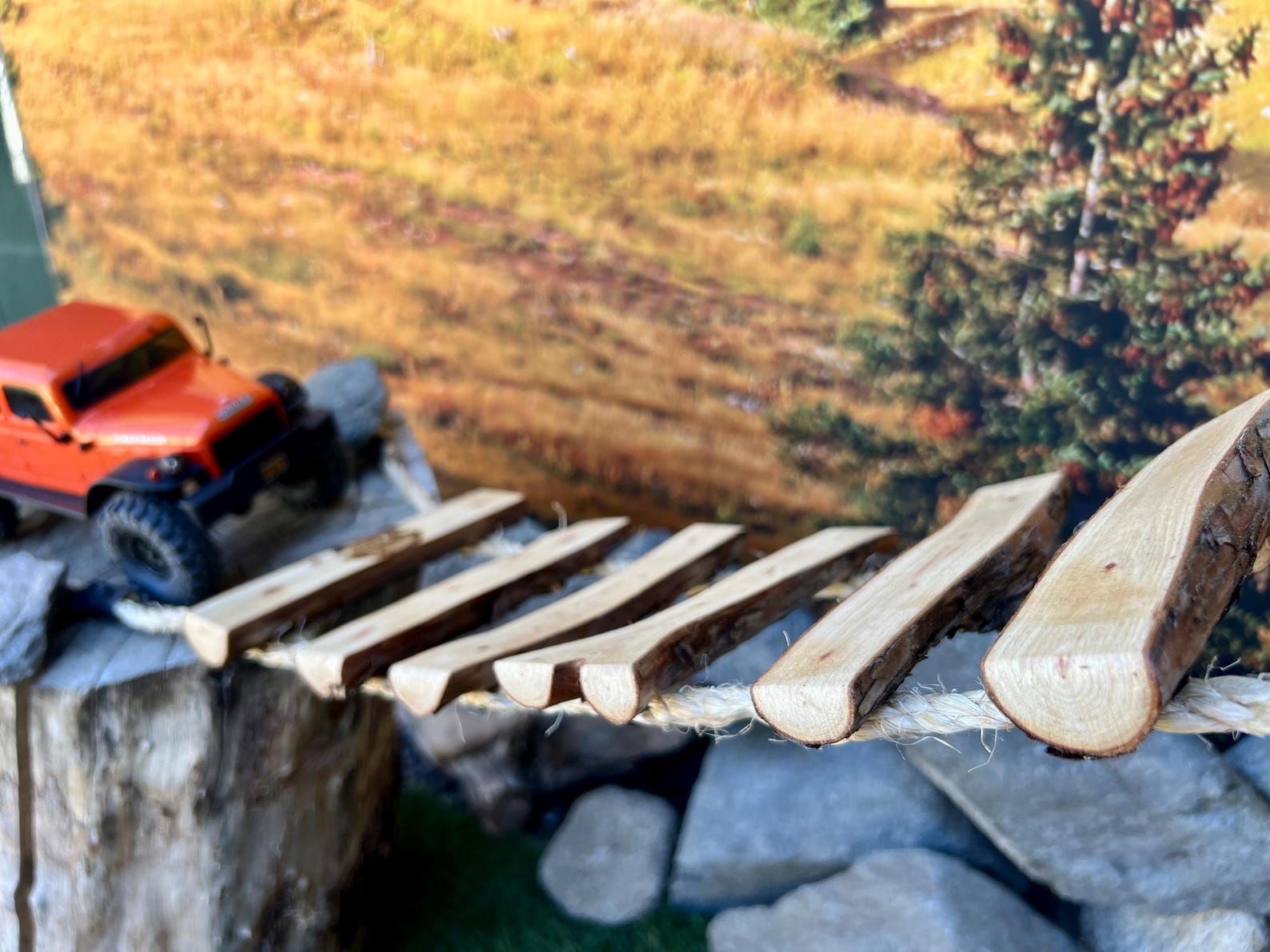 Rock Crawler Bridge 1 Foot Pine Tree for Rcs 1/24, 1/18 SCX24 Obstacle ...