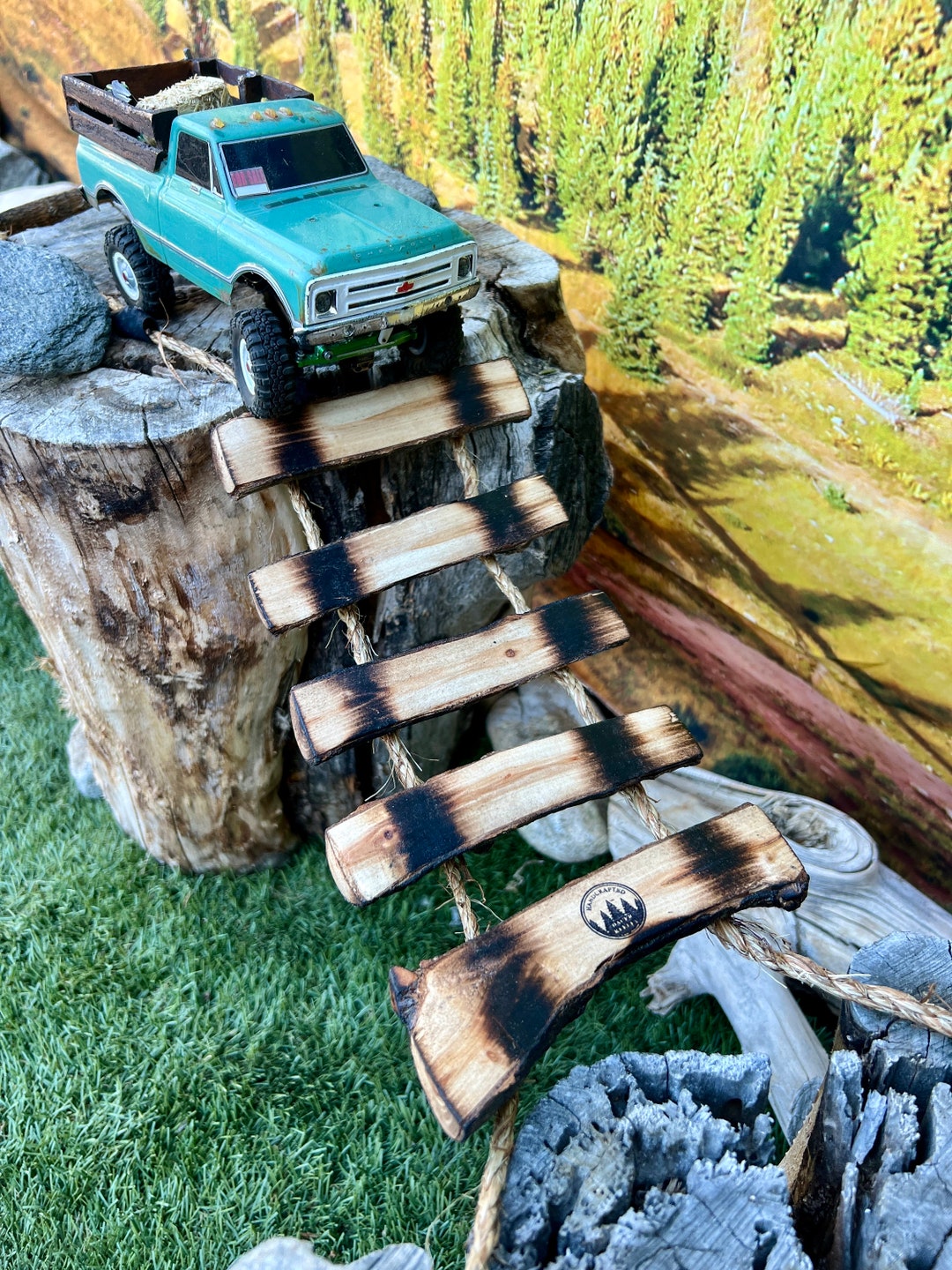 1/24, 1/18 RC Rock Crawler Bridge burnt Tracks 1 Cottonwood Obstacle ...