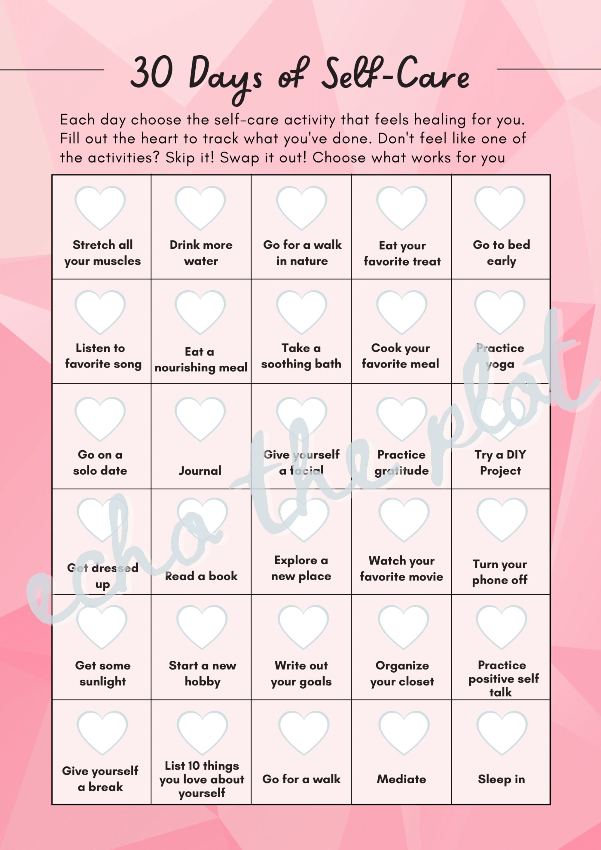 30 Days of Self Care (digital) - Etsy