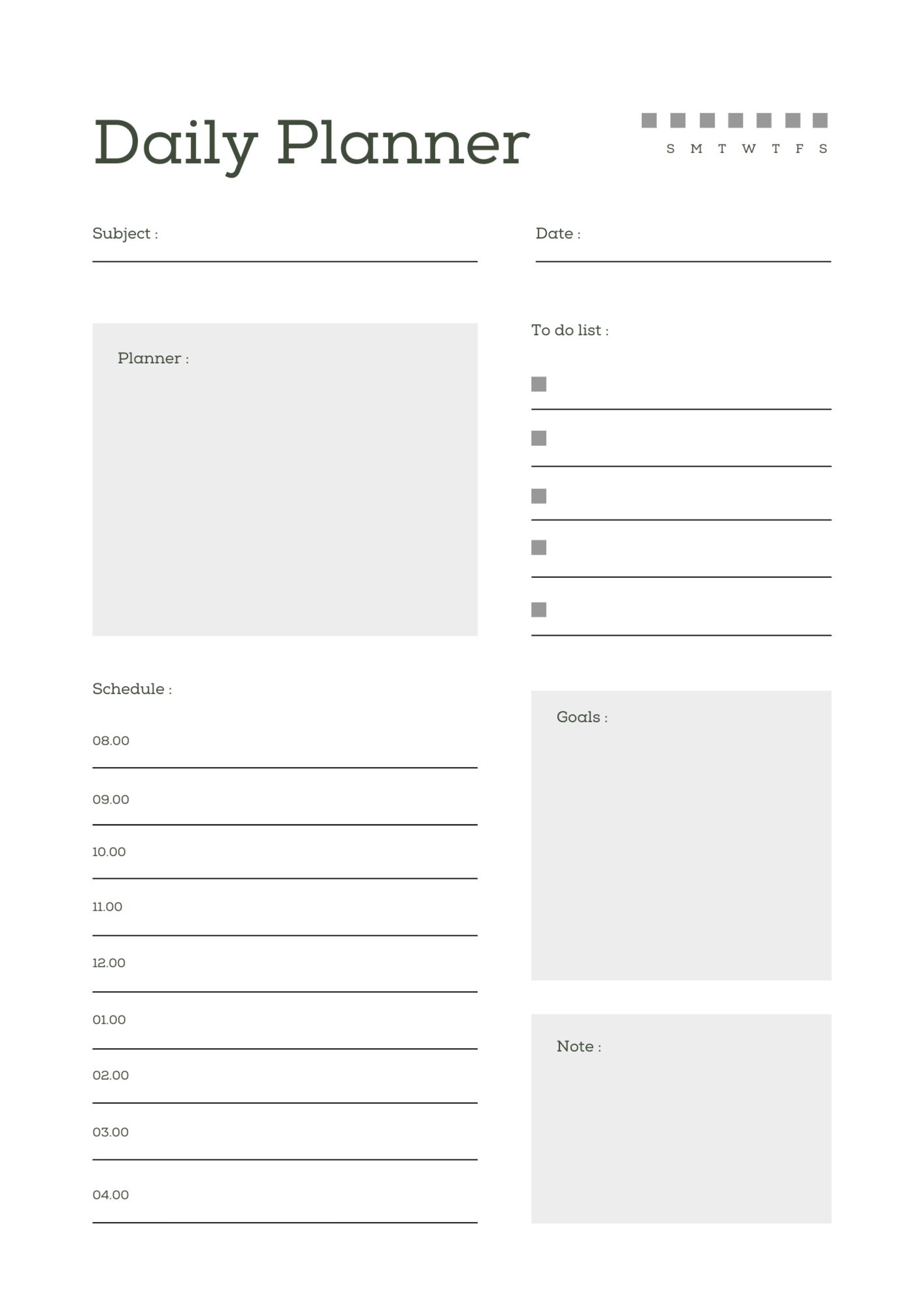 Daily Planner Printable, Hourly Planner, Military Time Plan, Time ...