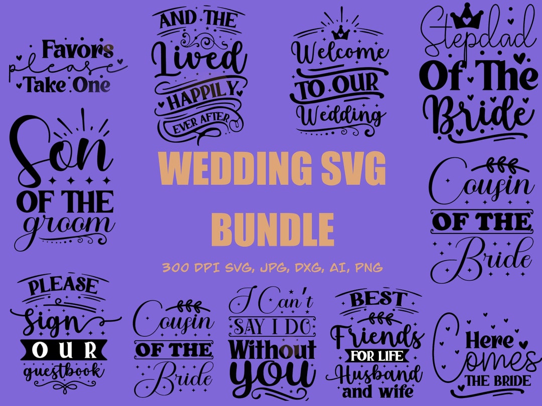 Wedding SVG Bundle - Etsy