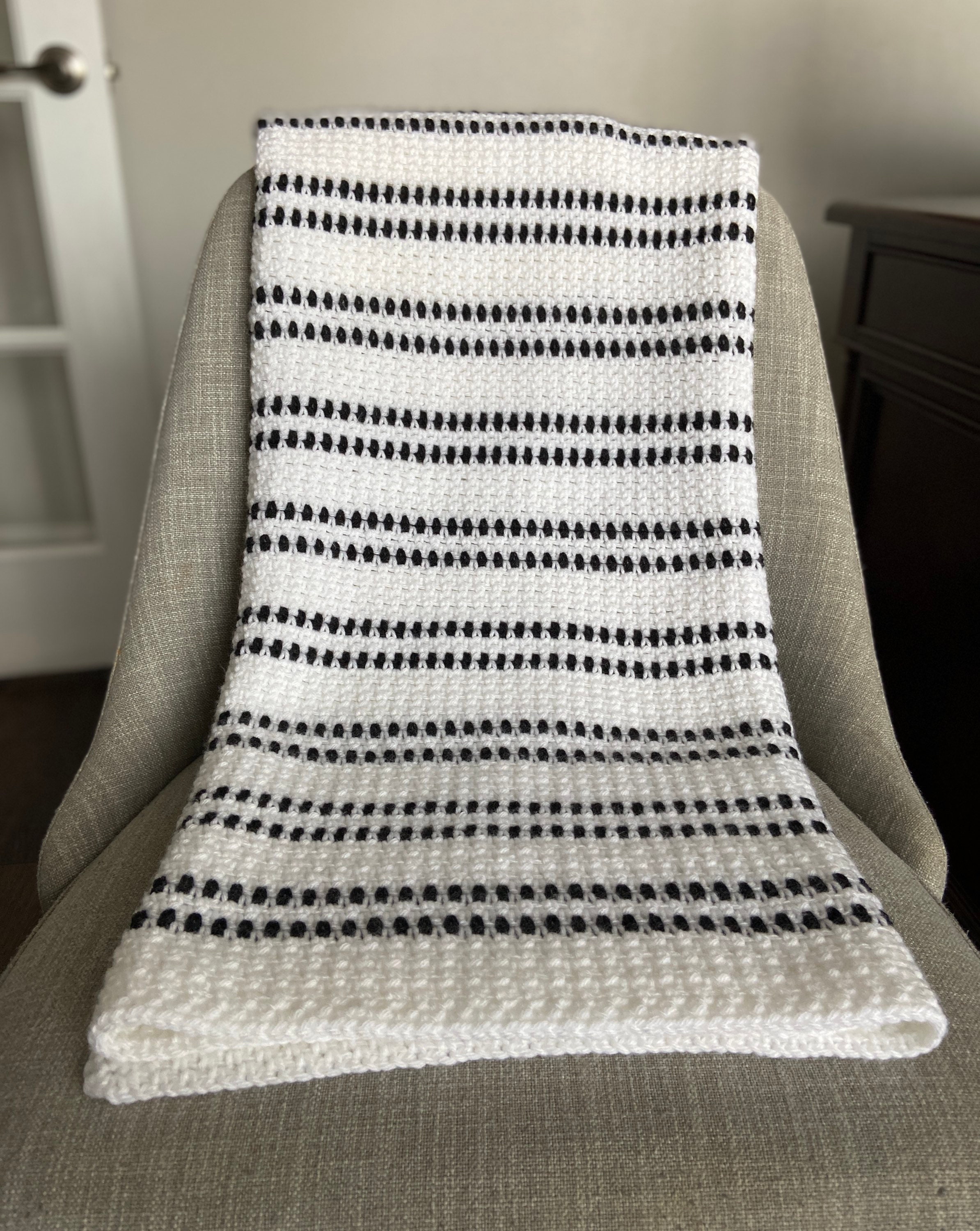 Modern Crochet Throw - Etsy