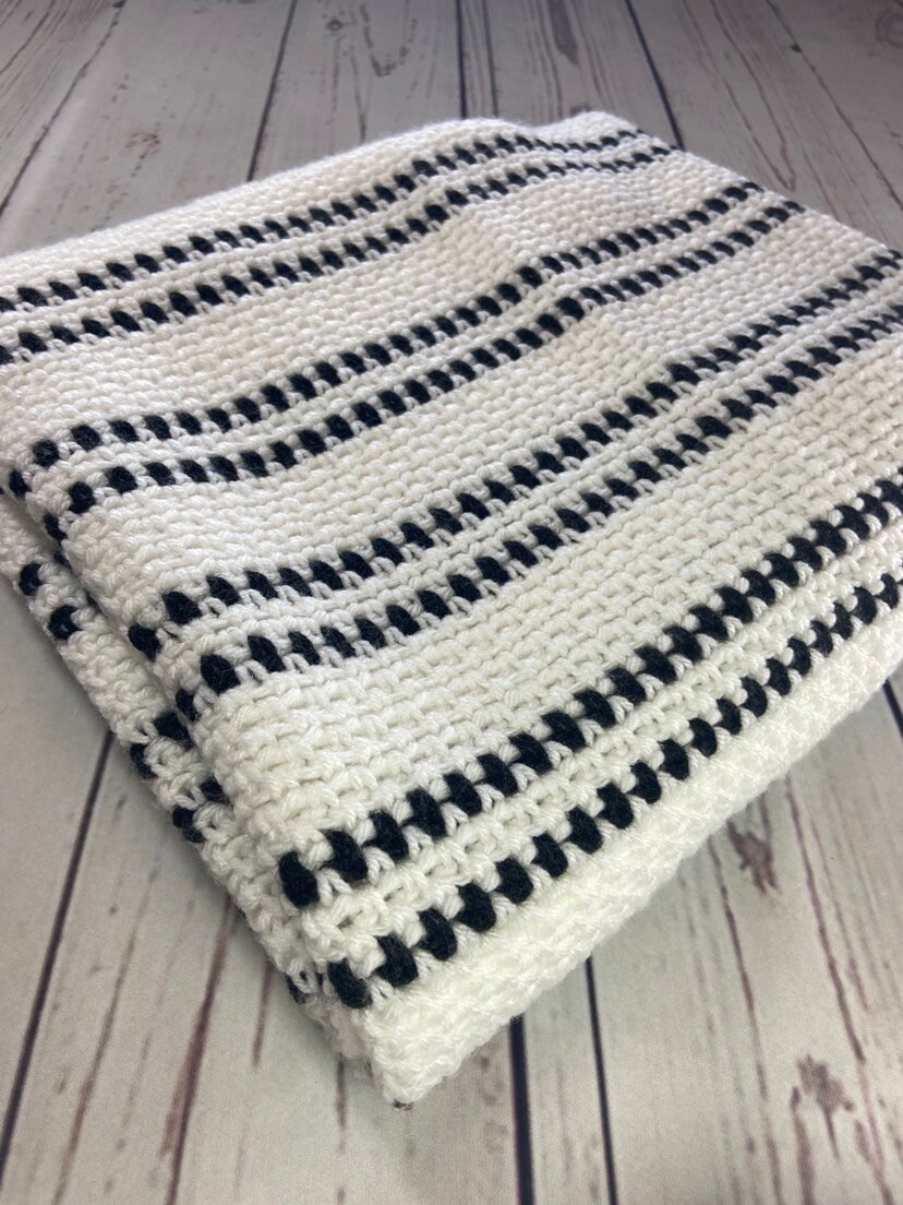 Modern Crochet Throw - Etsy