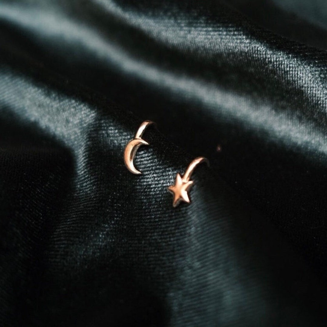 Gold Star & Moon Nose Cuff No Piercing Needed, Fake Nose Ring, Copper ...