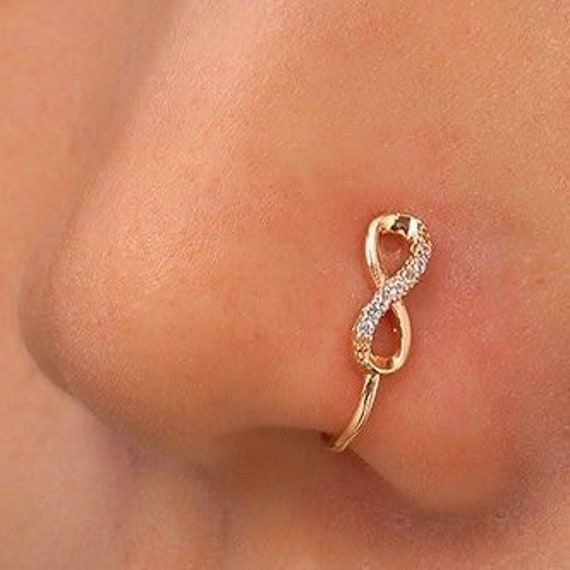 Infinity Nose Cuff No Piercing Needed Fake Nose Ring - Etsy