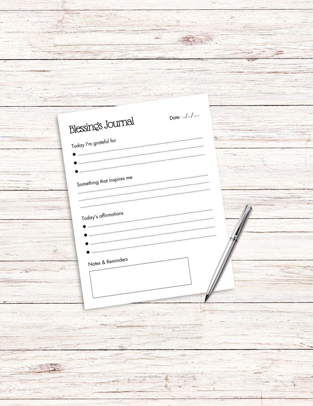 Blessings Journal, Blessings Journal Printables, Digital Blessings ...