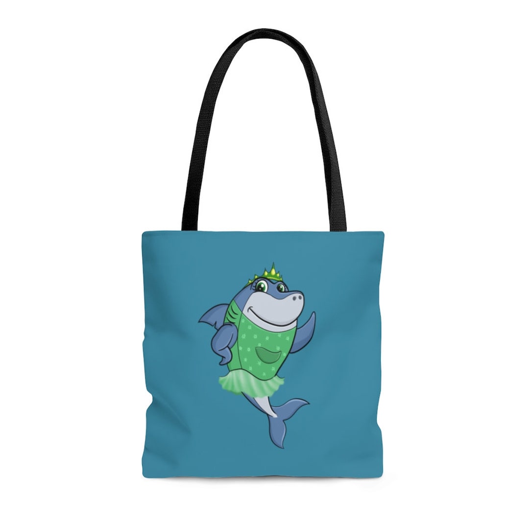 Shelly the Shark AOP Reusable Tote Bag Shopping Bag Cute - Etsy
