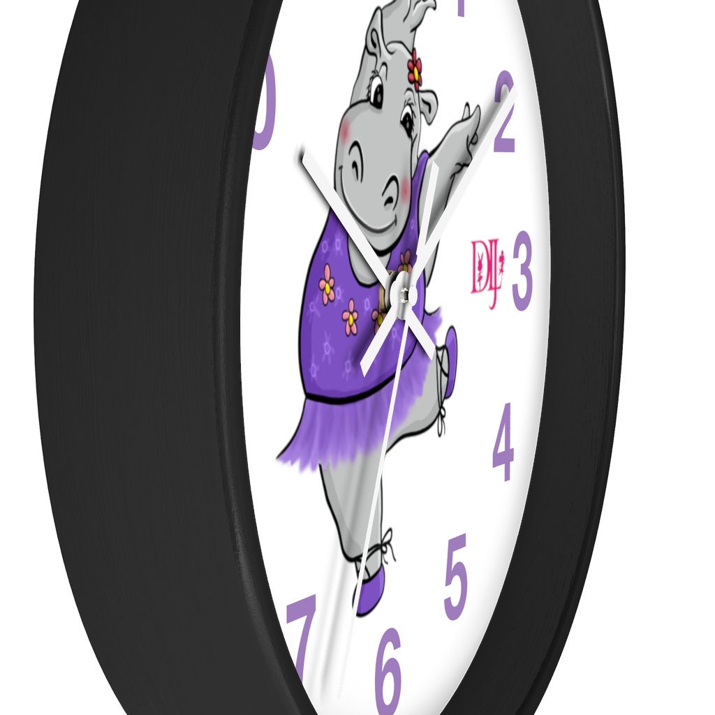 Hailey the Hippo Wall Clock, Good for Bedroom Great for Kids Gift - Etsy