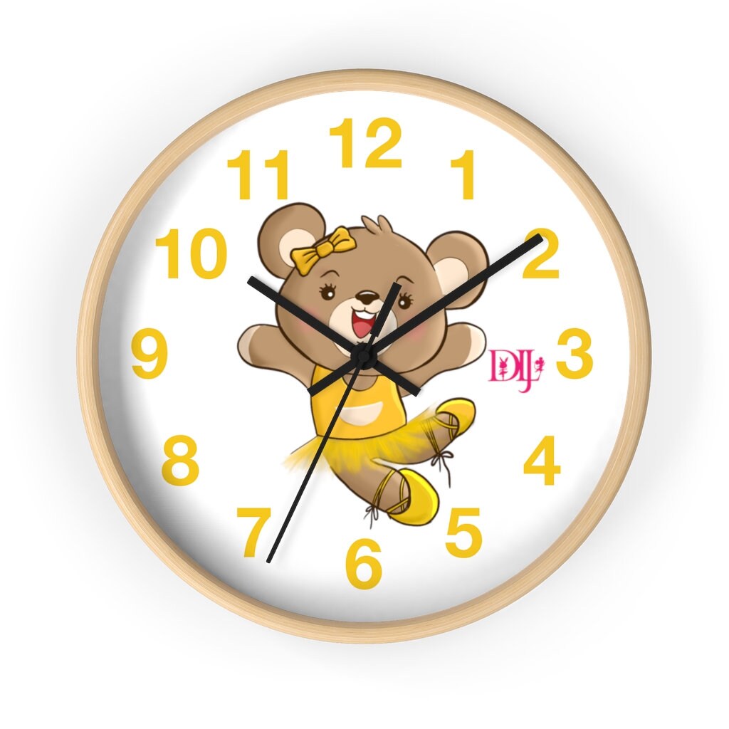 Brooklyn the Teddy Bear Wall Clock, Good for Bedroom Great for Kids ...