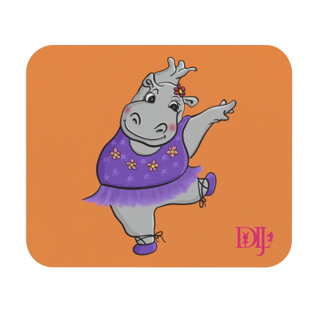 Hailey the Hippo Mouse Pad rectangle - Etsy