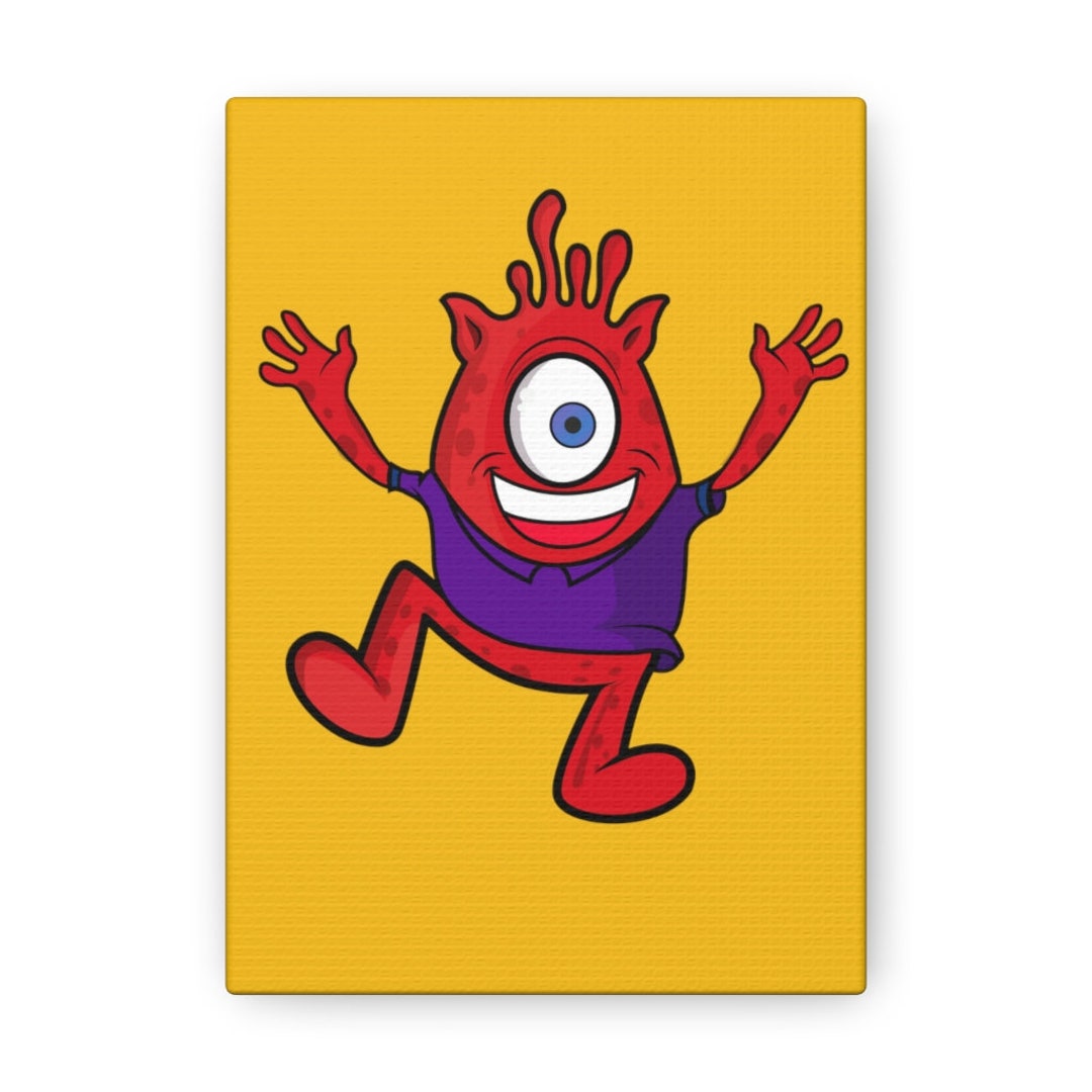 Sergio the Cyclopes Monster Gallery Wrapped Canvas Wall Art for Kids ...