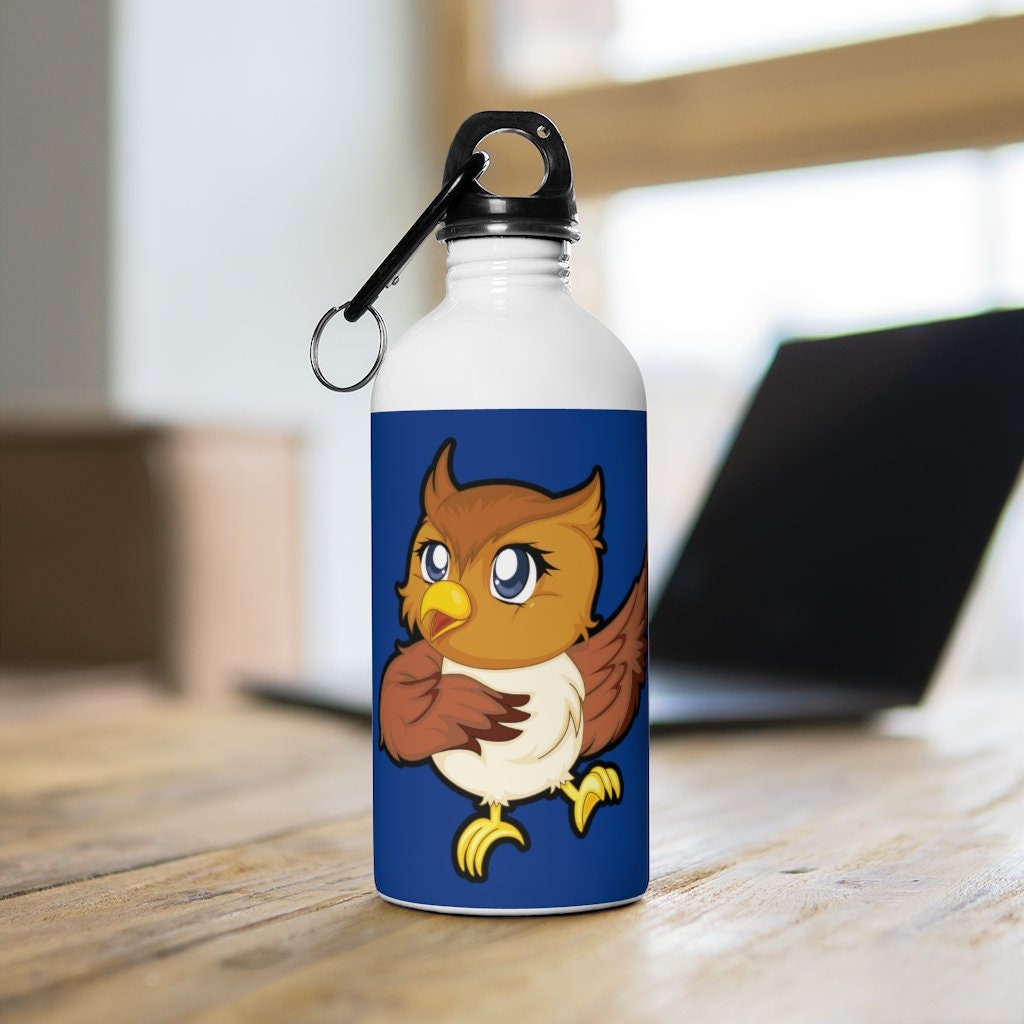 Ozzy the Owl Stainless Steel Water Bottle - Etsy