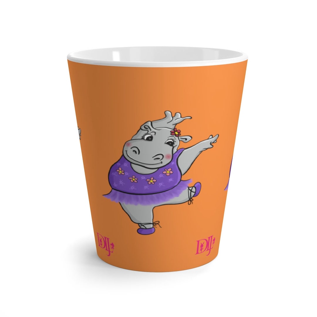 Hailey the Hippo Latte Mug, Cute Mug for Kids - Etsy