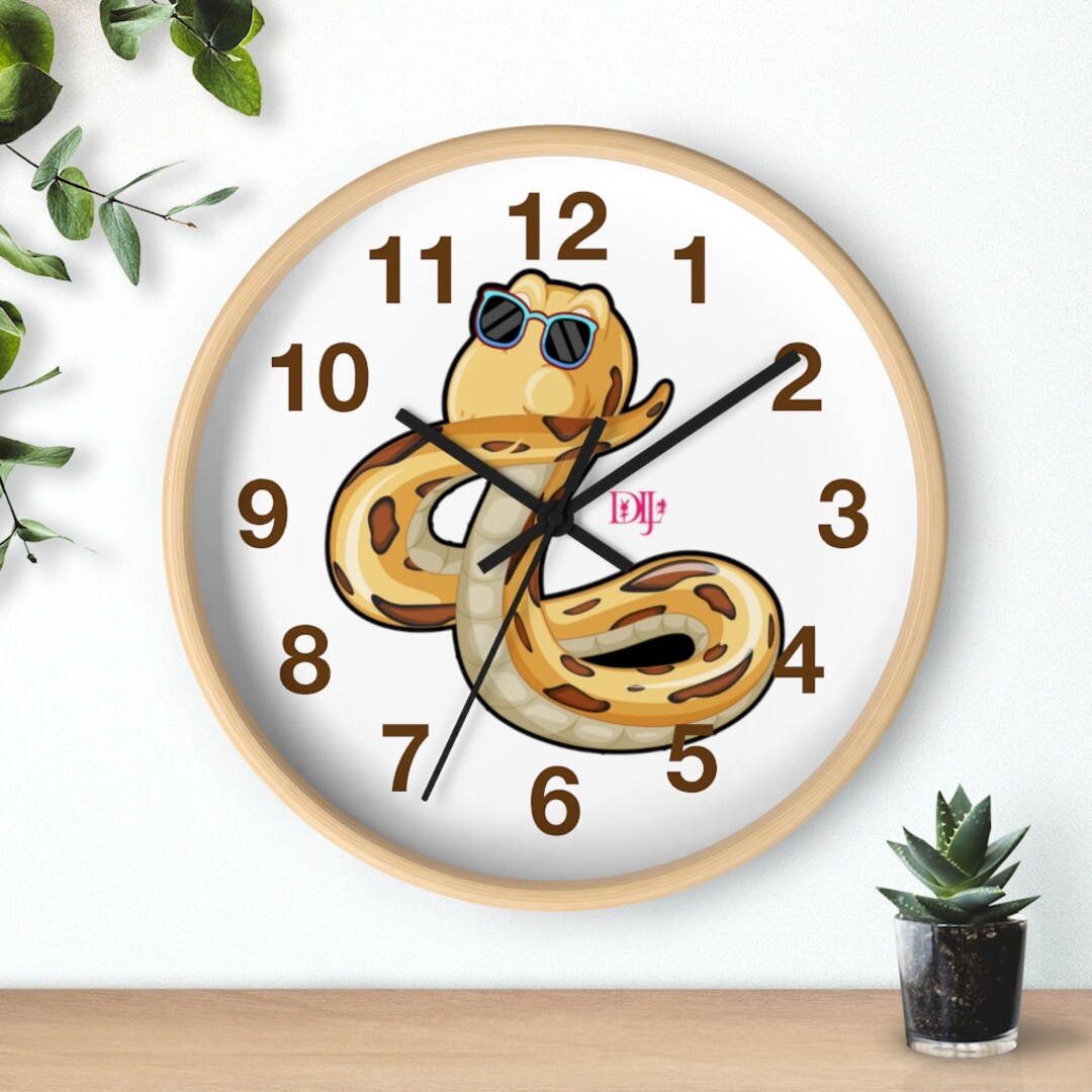 Snyder the Snake Wall Clock, Good for Bedroom Great for Kids Gift - Etsy