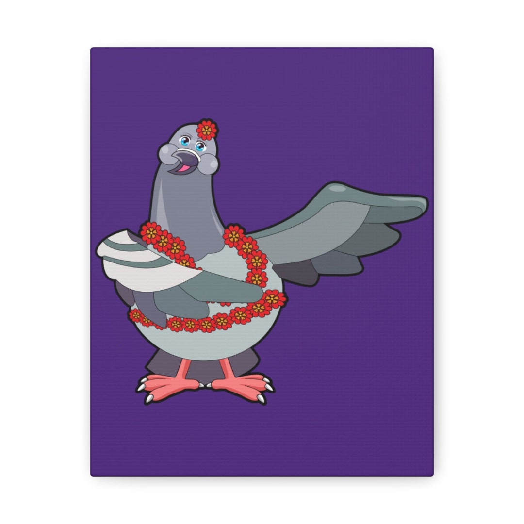 Paige the Pigeon Gallery Wrapped Canvas Wall Art for Kids Room Decor - Etsy