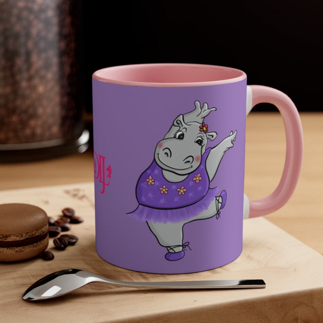 Hailey the Hippo Accent Coffee Mug, 11oz, Cute Mug for Kids - Etsy