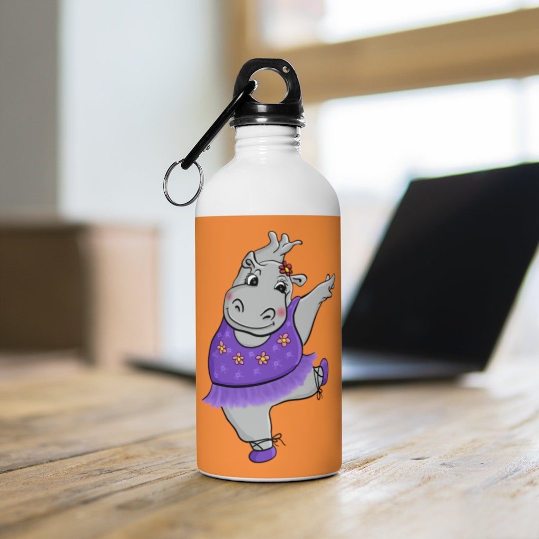 Hailey the Hippo Stainless Steel Water Bottle - Etsy