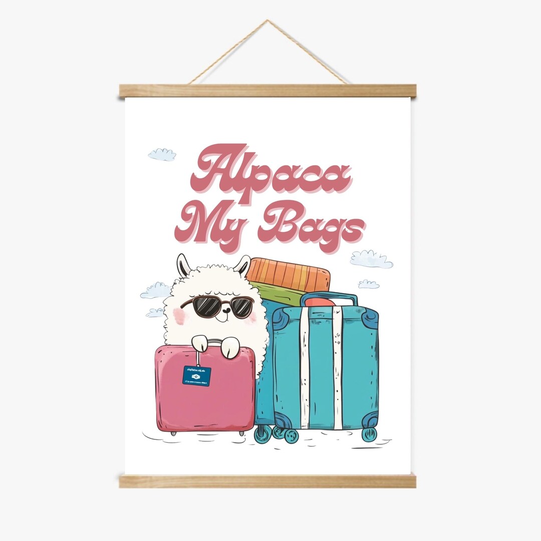Alpaca My Bags Magnetic Wood Frame Hanger by Dancing Littles Jungle ...
