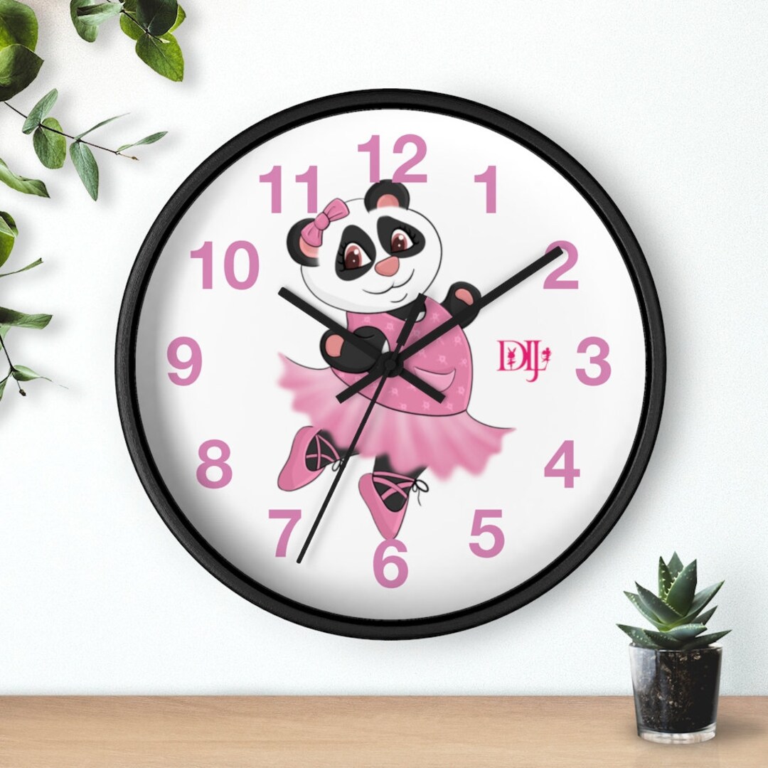 Peyton the Panda Wall Clock, Good for Bedroom Great for Kids Gift - Etsy