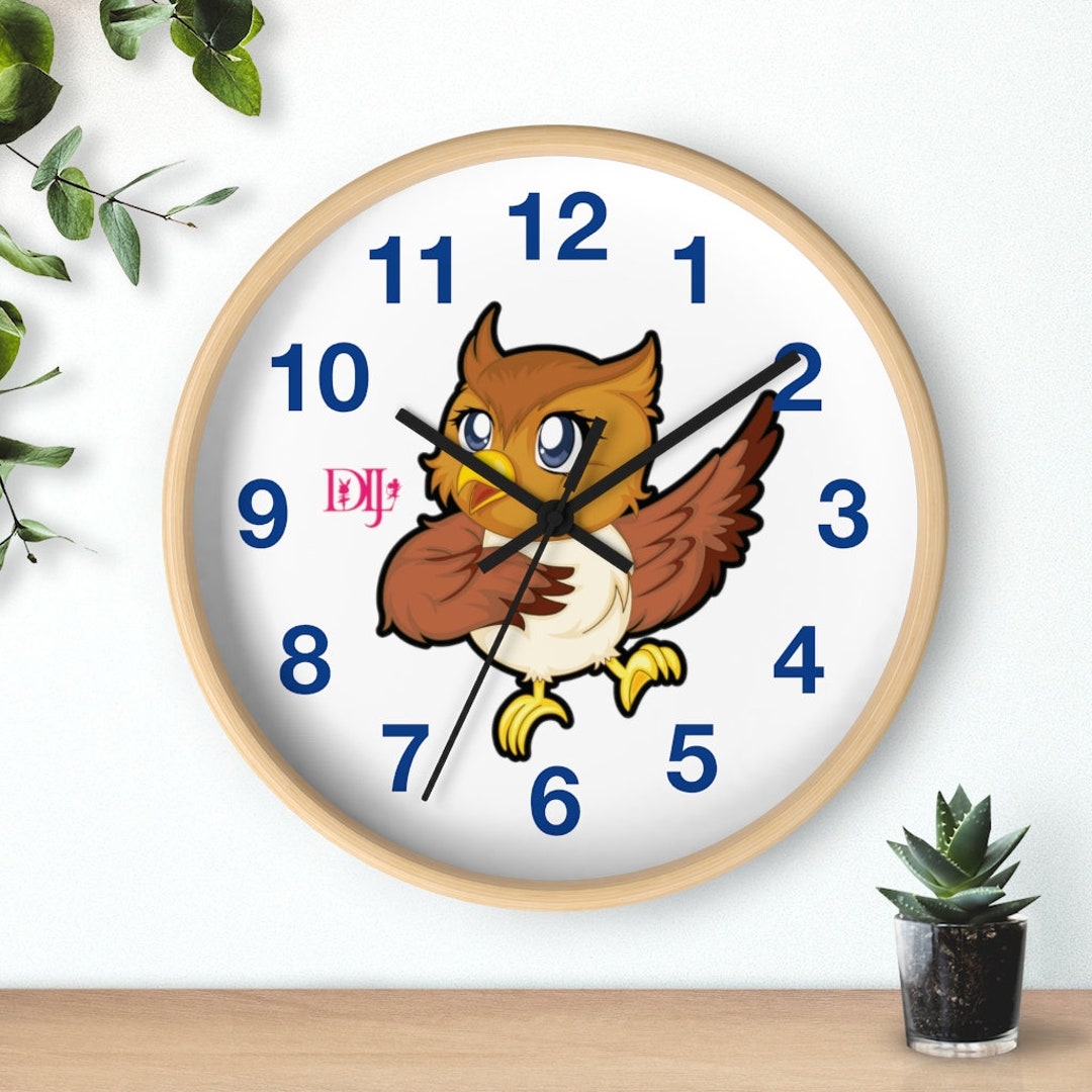 Ozzy the Owl Wall Clock, Good for Bedroom Great for Kids Gift - Etsy