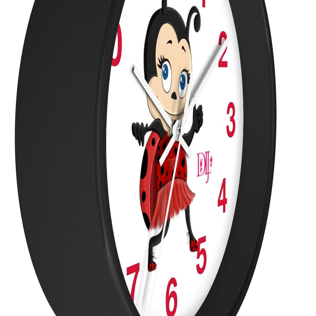 Luna the Ladybug Wall clock, Good for bedroom Great for kids gift sold ...