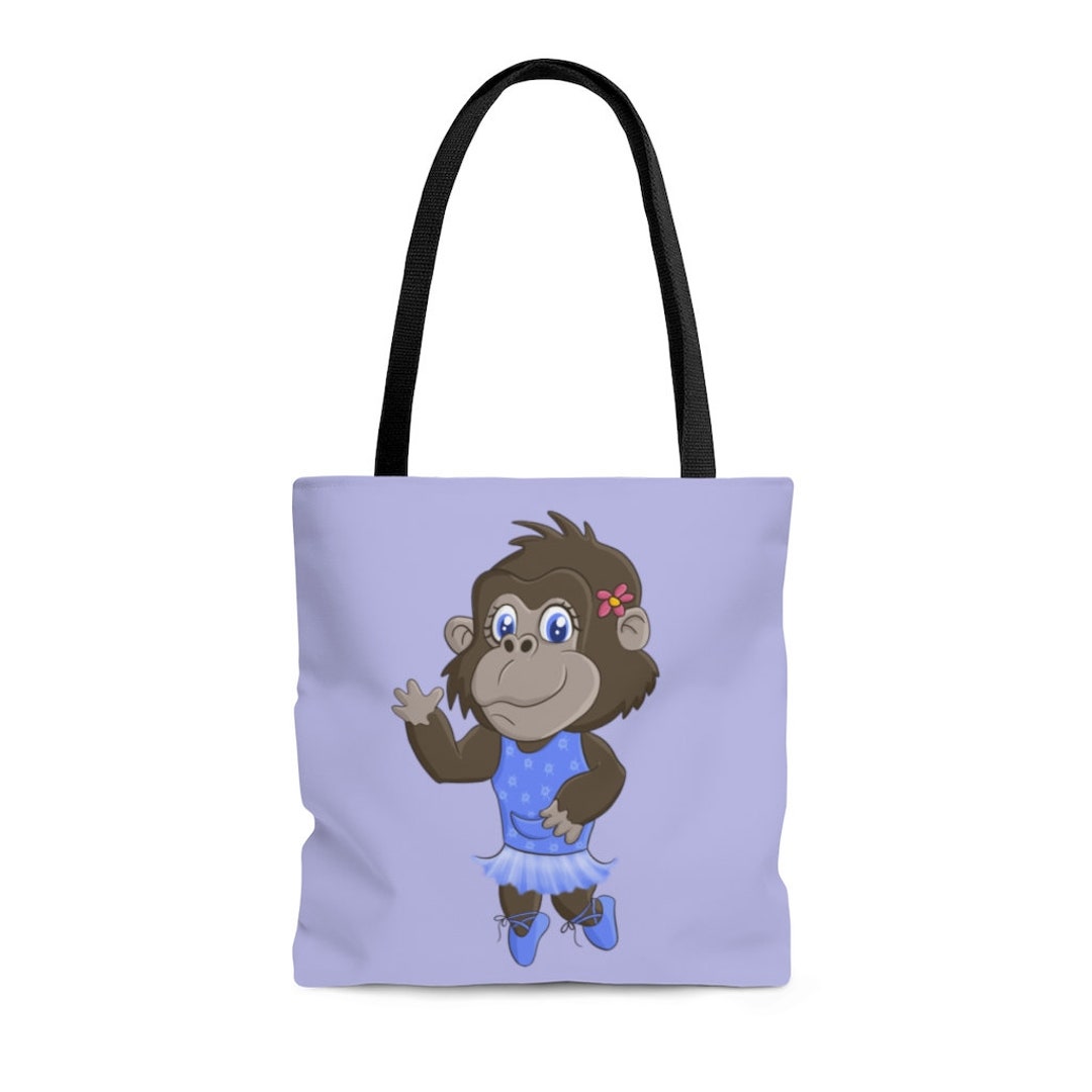 Gabby the Gorilla AOP Reusable Tote Bag , Shopping Bag, Cute Tote Bag ...