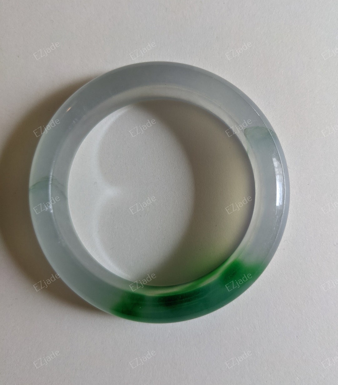 054–typeb Icy-jelly Based Myanmar Jadeite Bangle With Bright Green ...