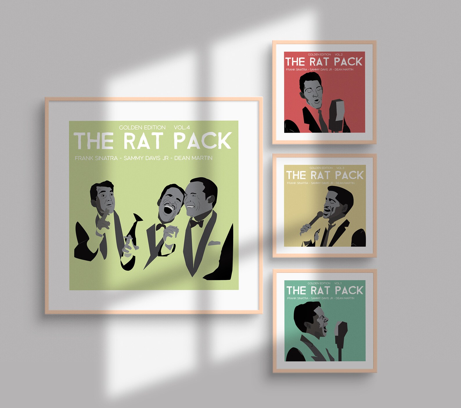 Rat Pack Poster Print Pop Art Frank Sinatra Dean Martin | Etsy