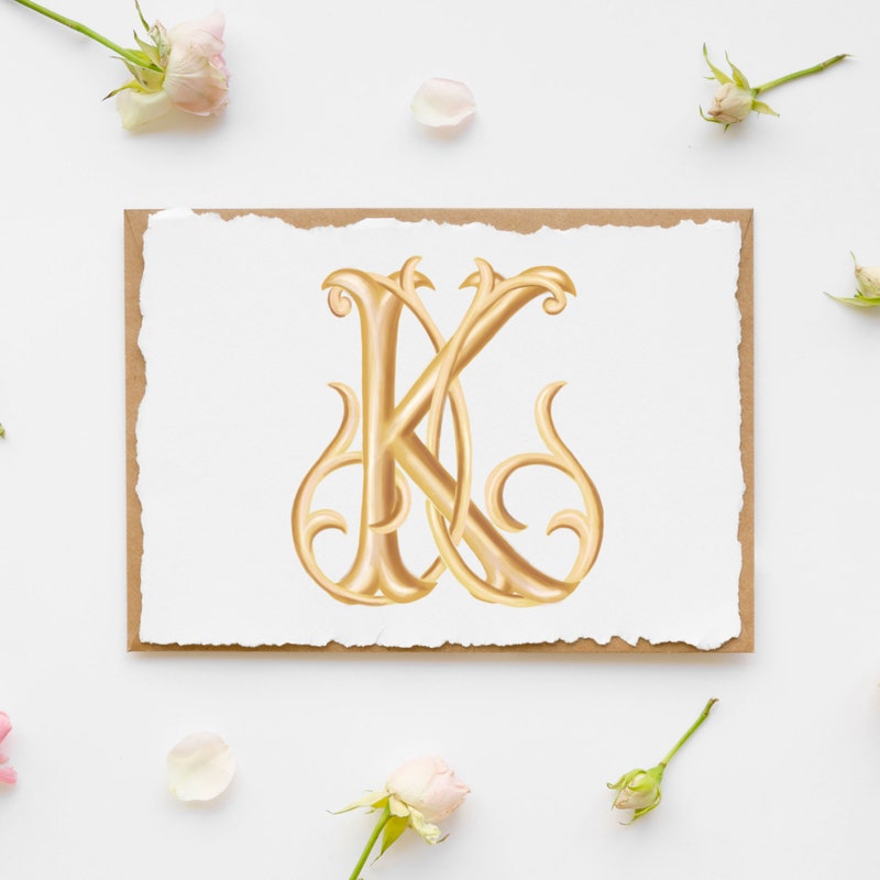 Watercolor Monogram - Etsy