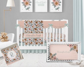 Girl Boho Crib Bedding - Etsy
