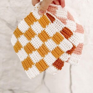 Retro Checker Cloth Crochet Pattern X Summer Crochet X Crochet ...