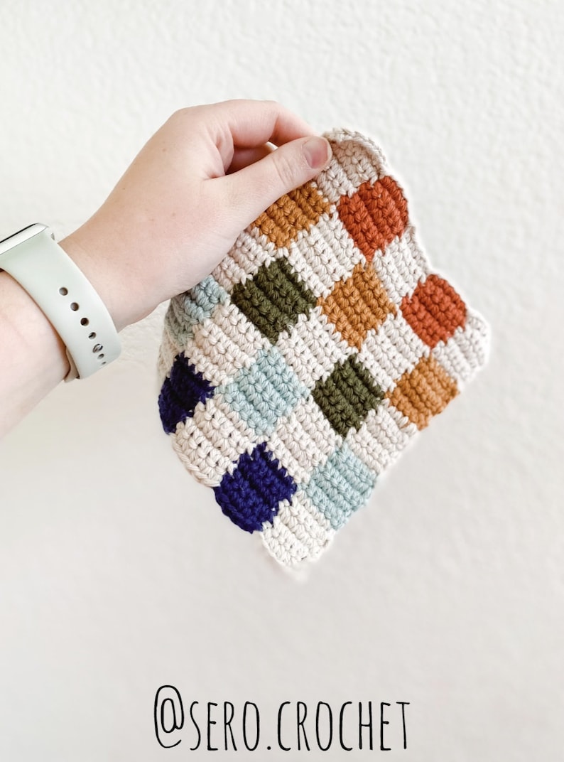 Retro Checker Cloth Crochet Pattern X Summer Crochet X Crochet - Etsy