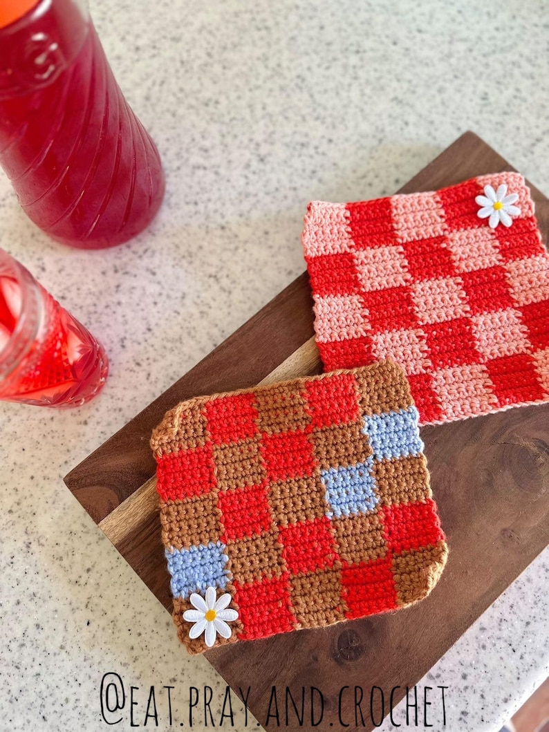 Retro Checker Cloth Crochet Pattern X Summer Crochet X Crochet ...