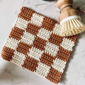 Retro Checker Cloth Crochet Pattern X Summer Crochet X Crochet ...