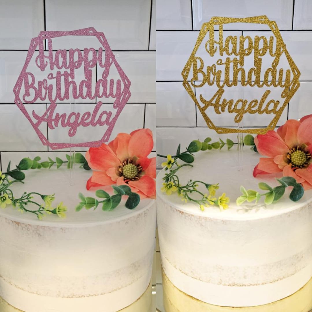 Custom Happy Birthday Topper/ Personalized Cake Topper/ Birthday Paper ...